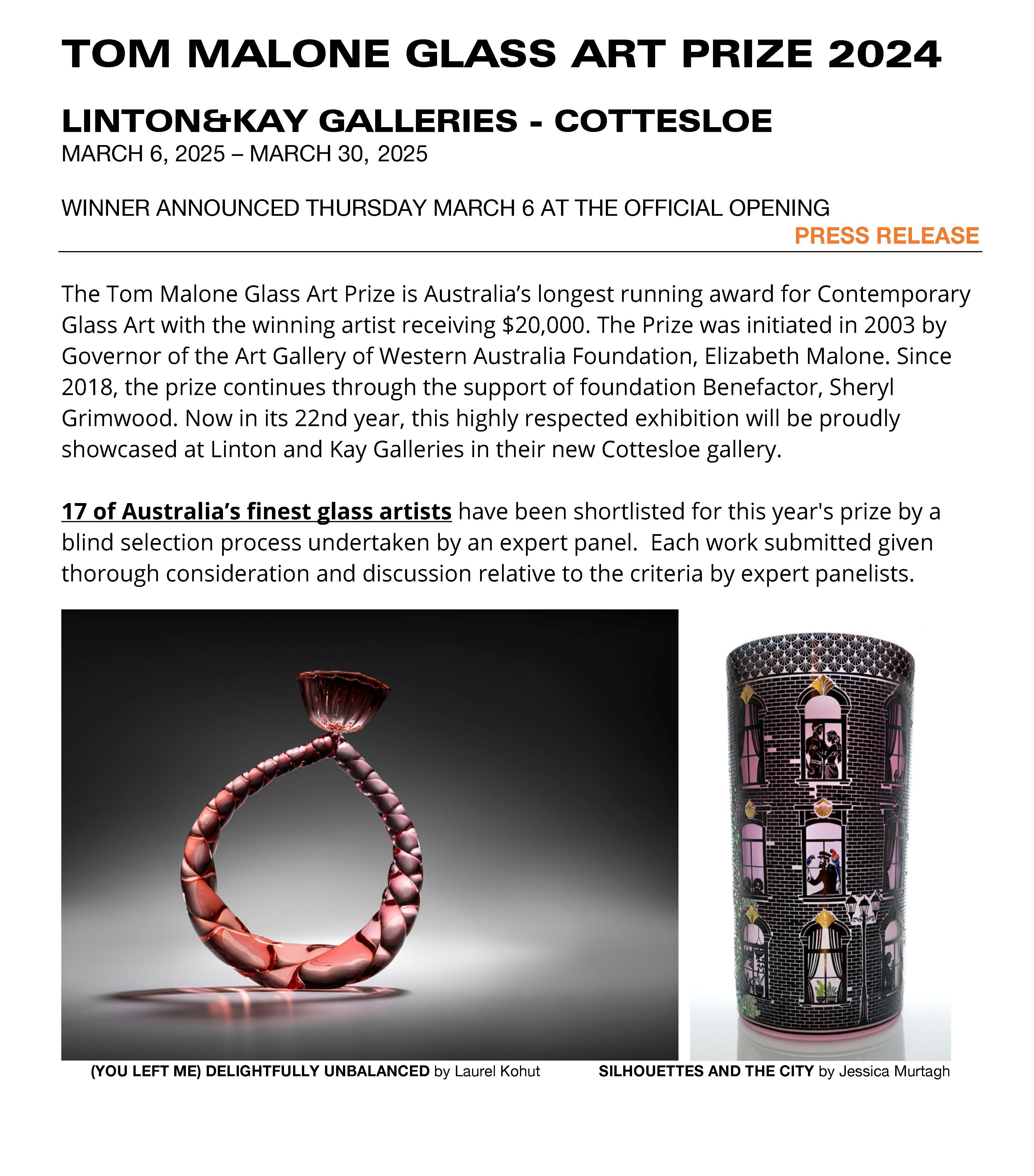 Tom Malone Glass Art Prize 2024 - Fieldnotes - Neil Cownie