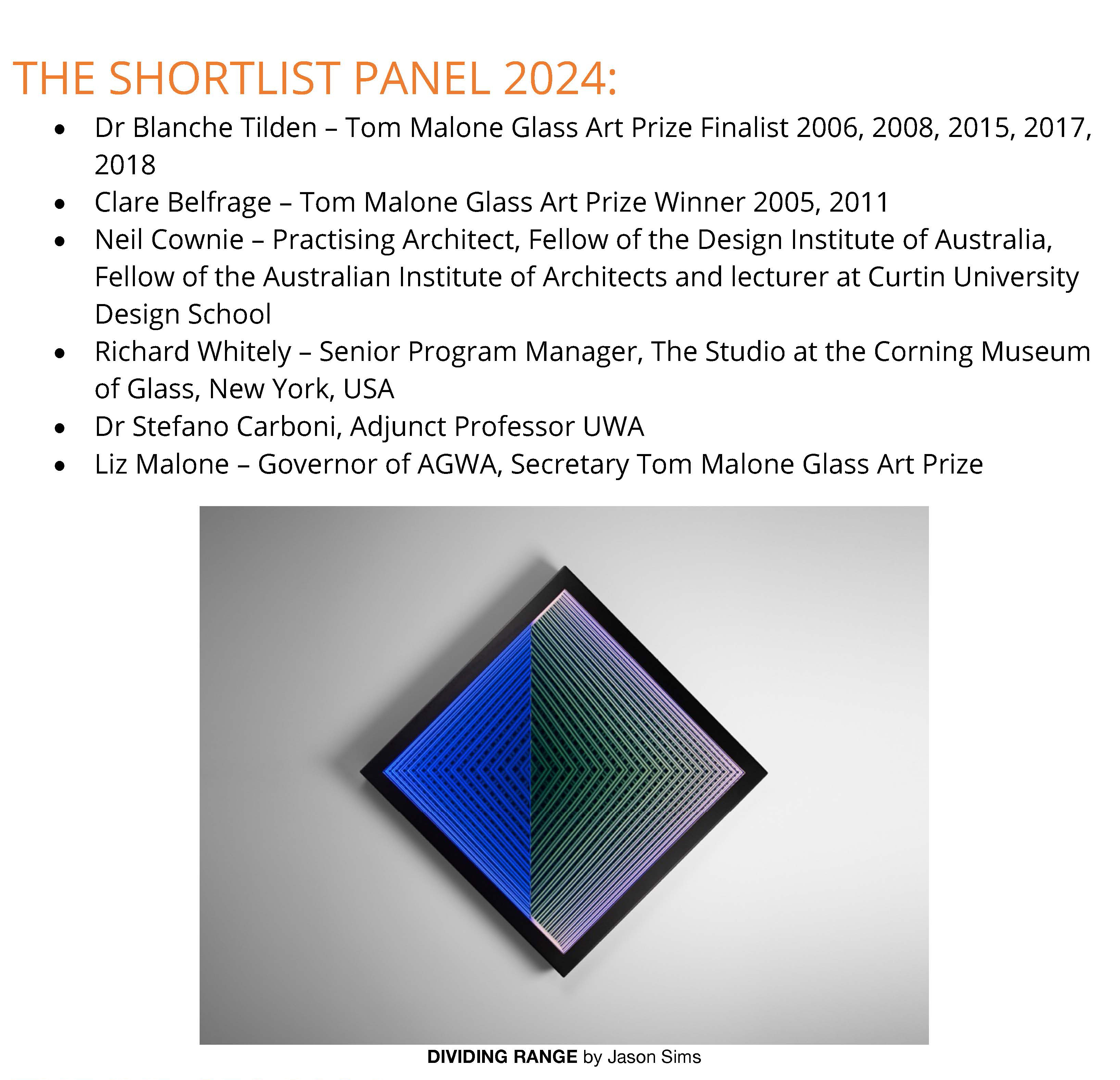 Tom Malone Glass Art Prize 2024 - Fieldnotes - Neil Cownie